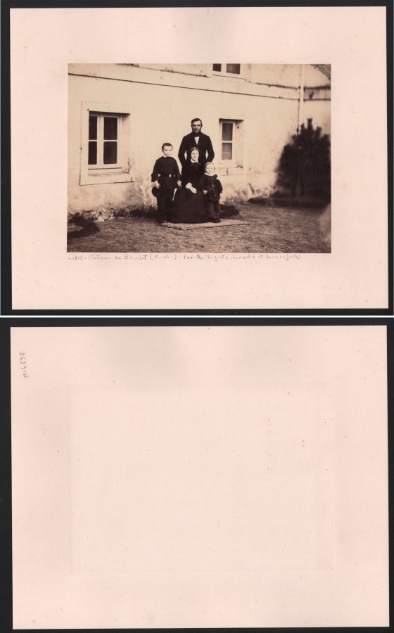 France Chateau du Bouchet castle Auguste, Leocadie & children Old Photo ...