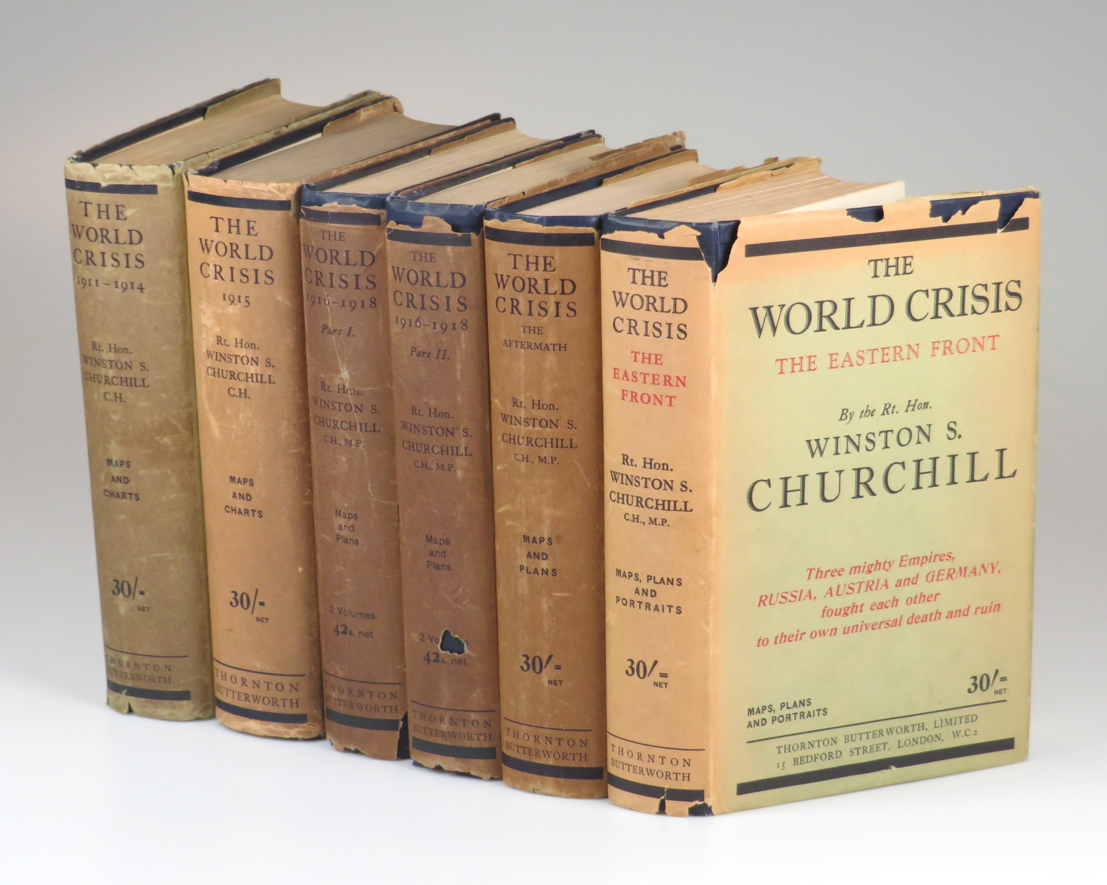 The World Crisis, full set of six British first edition, first ...