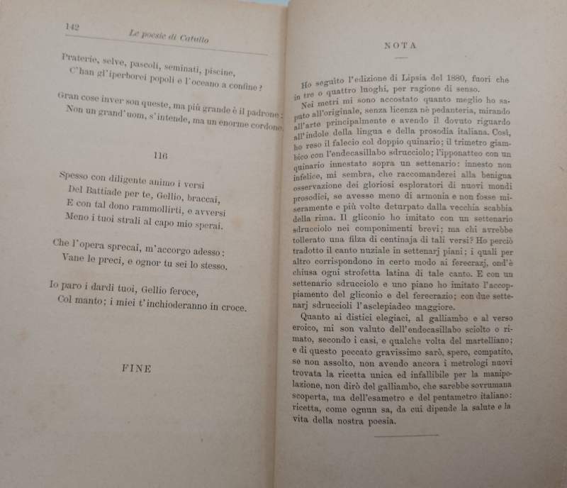 LE POESIE DI CATULLO(1889) by Catullo Gaio Valerio: Buono (Good ...