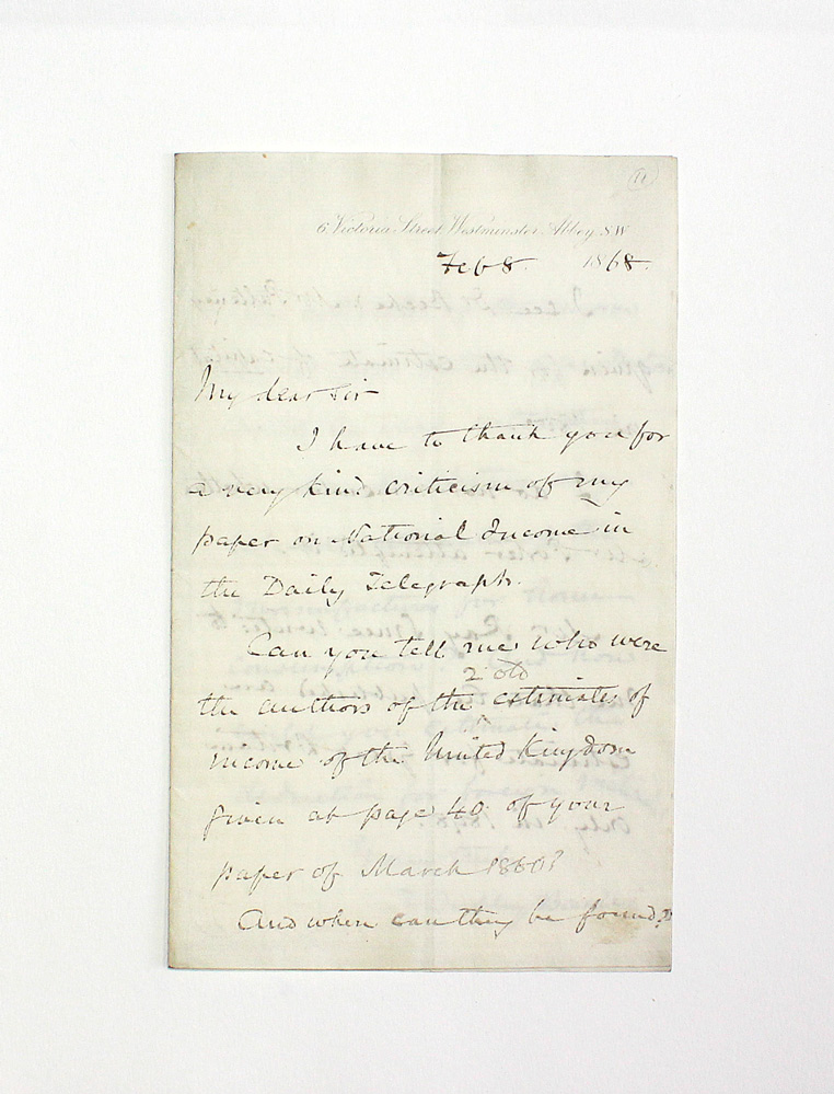 An Original Handwritten Letter Signed by Robert Dudley Baxter to Levi ...