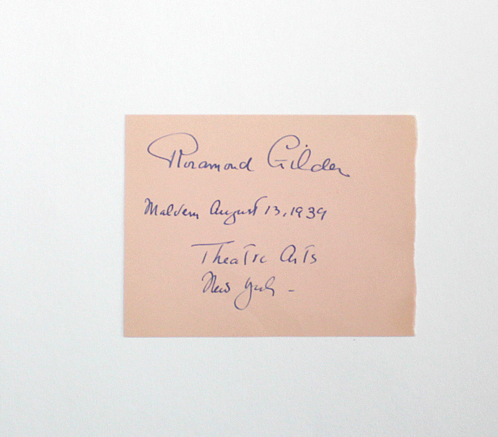 An Original Signed and Written Paper by American Theater Critic ...