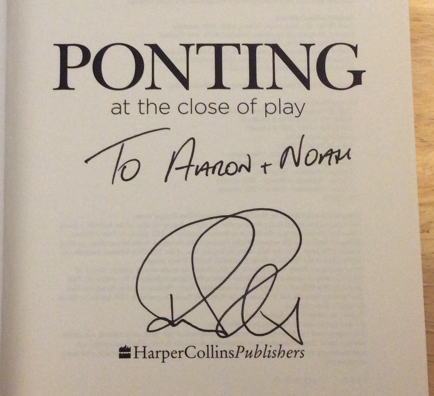 Ponting at the Close of Play : My Autobiography by Ponting, Ricky: Near ...