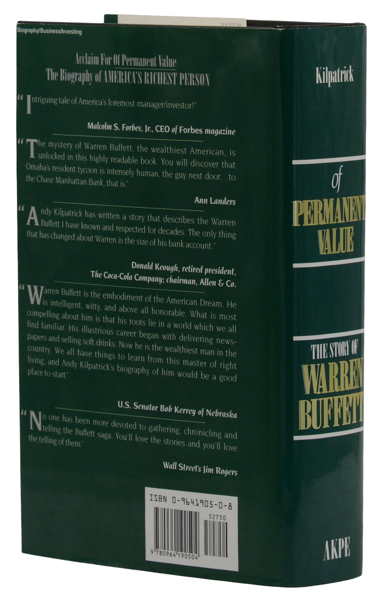 Of Permanent Value: The Story of Warren Buffett by [Buffett, Warren ...