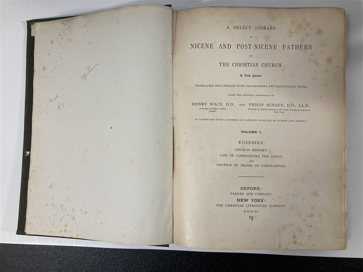 A Select Library of Nicene and Post-Nicene Fathers of the Christian ...