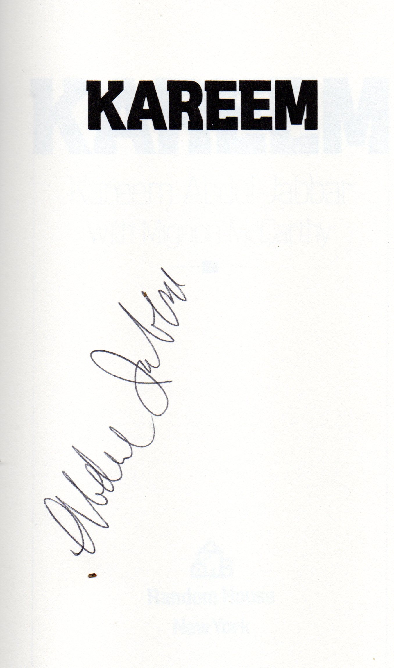 Kareem by Kareem Abdul-Jabbar with Mignon McCarthy: Very Good Hardcover ...