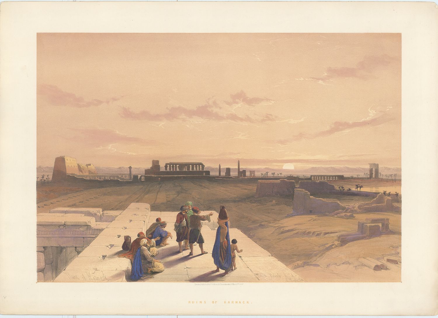 Ruins of Karnack. von ROBERTS, David. [Louis Haghe, Lithographer ...
