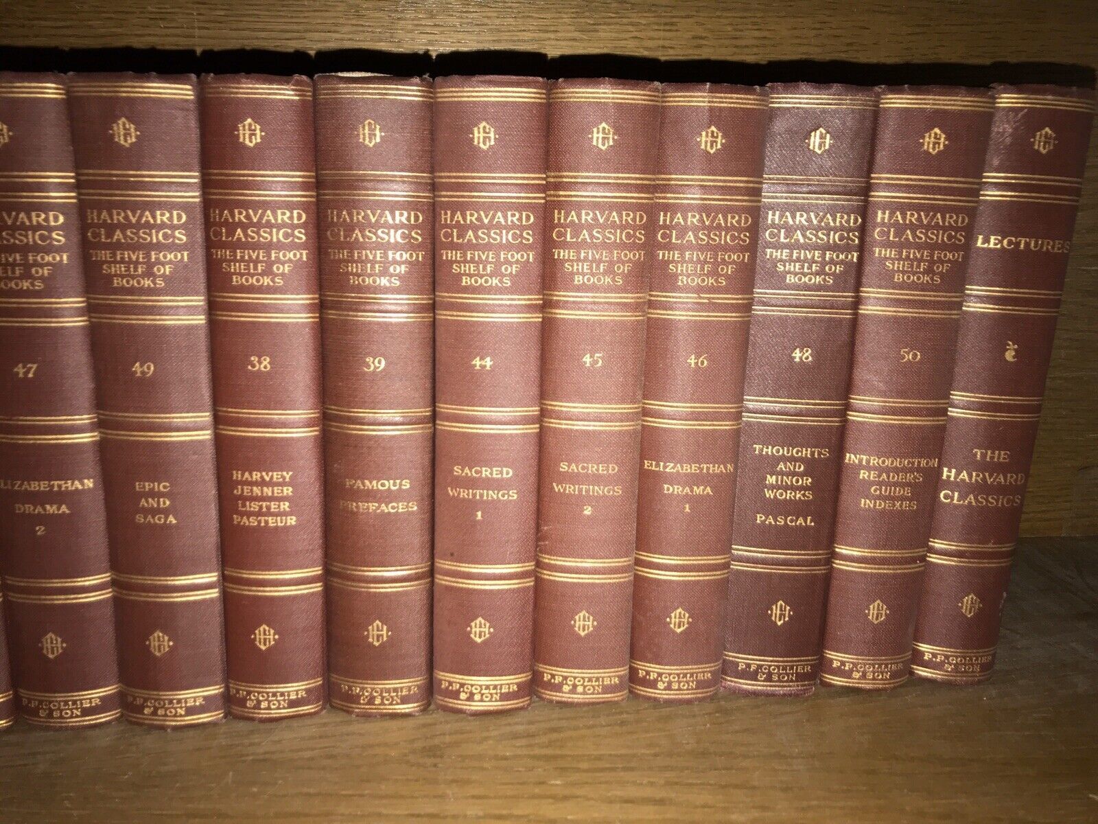 THE HARVARD CLASSICS, FIVE FOOT SHELF OF BOOKS. 1909, 1910, 1914. First ...