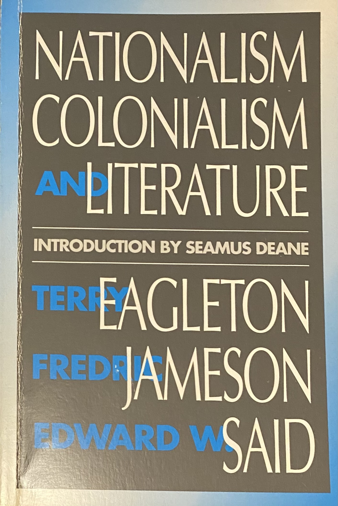 Nationalism, Colonialism and Literature. by Eagleton, Terry / F Jamesom ...
