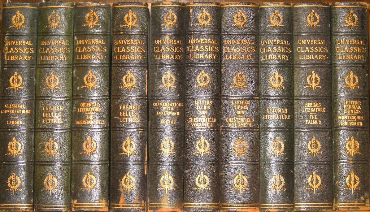 LEATHER Set. LIBRARY OF CLASSICS. 30 volumes. Complete massive ...