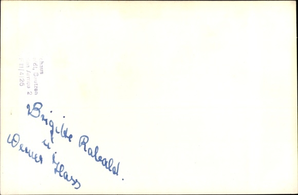 Ansichtskarte / Postkarte Schauspielerin Brigitte Rabald und Werner ...