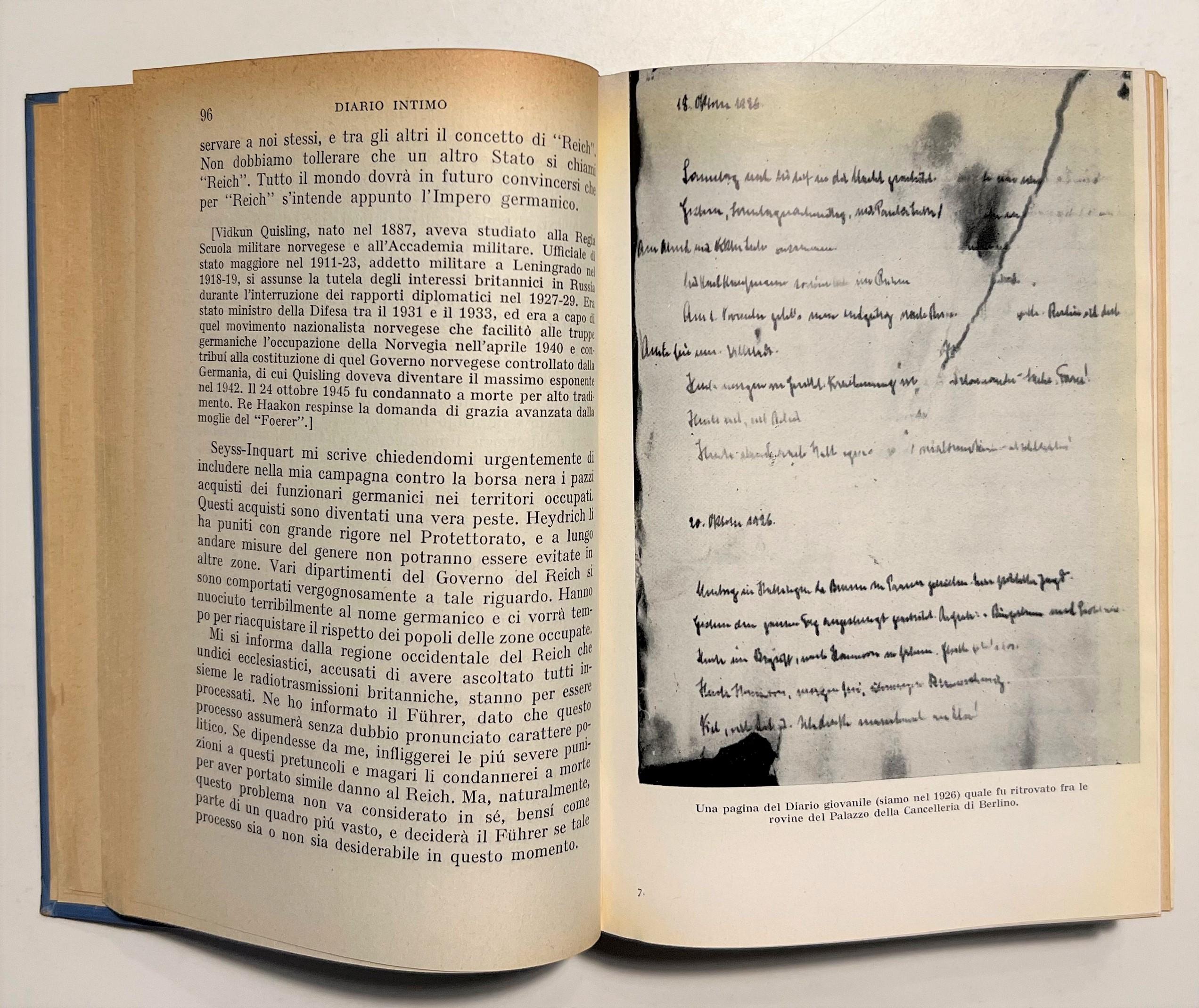 J. Goebbels - Diario Intimo - ed. 1948 Mondadori: Buone Rilegato ...