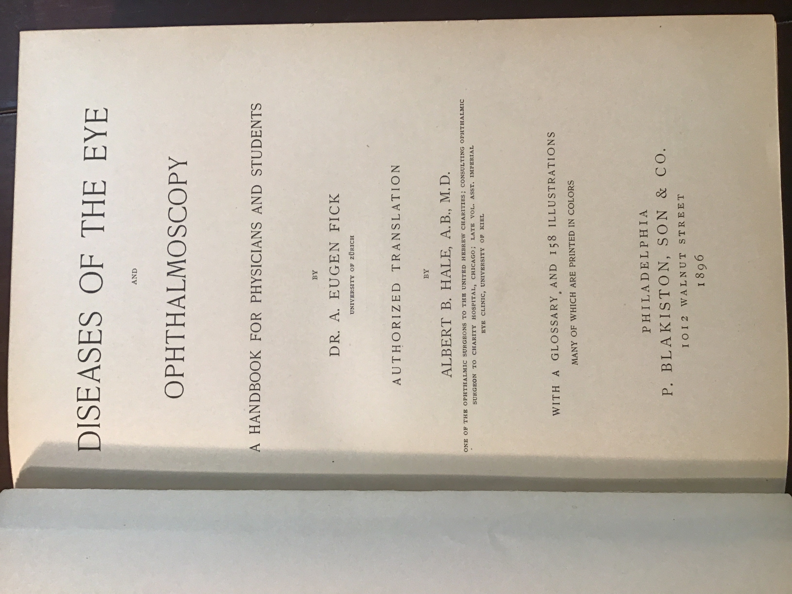 Diseases of the Eye and Ophthalmoscopy: A Handbook for Physicians and ...