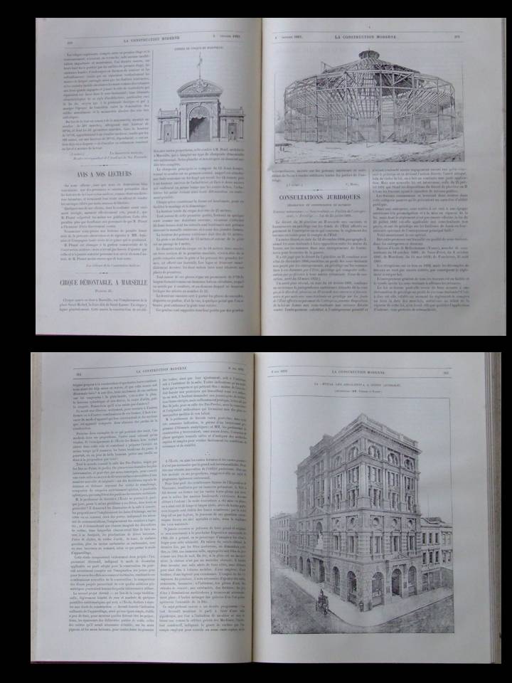 LA CONSTRUCTION MODERNE 1892-1893 - VOLUME TEXTE - ARCHITECTURE: Bon ...