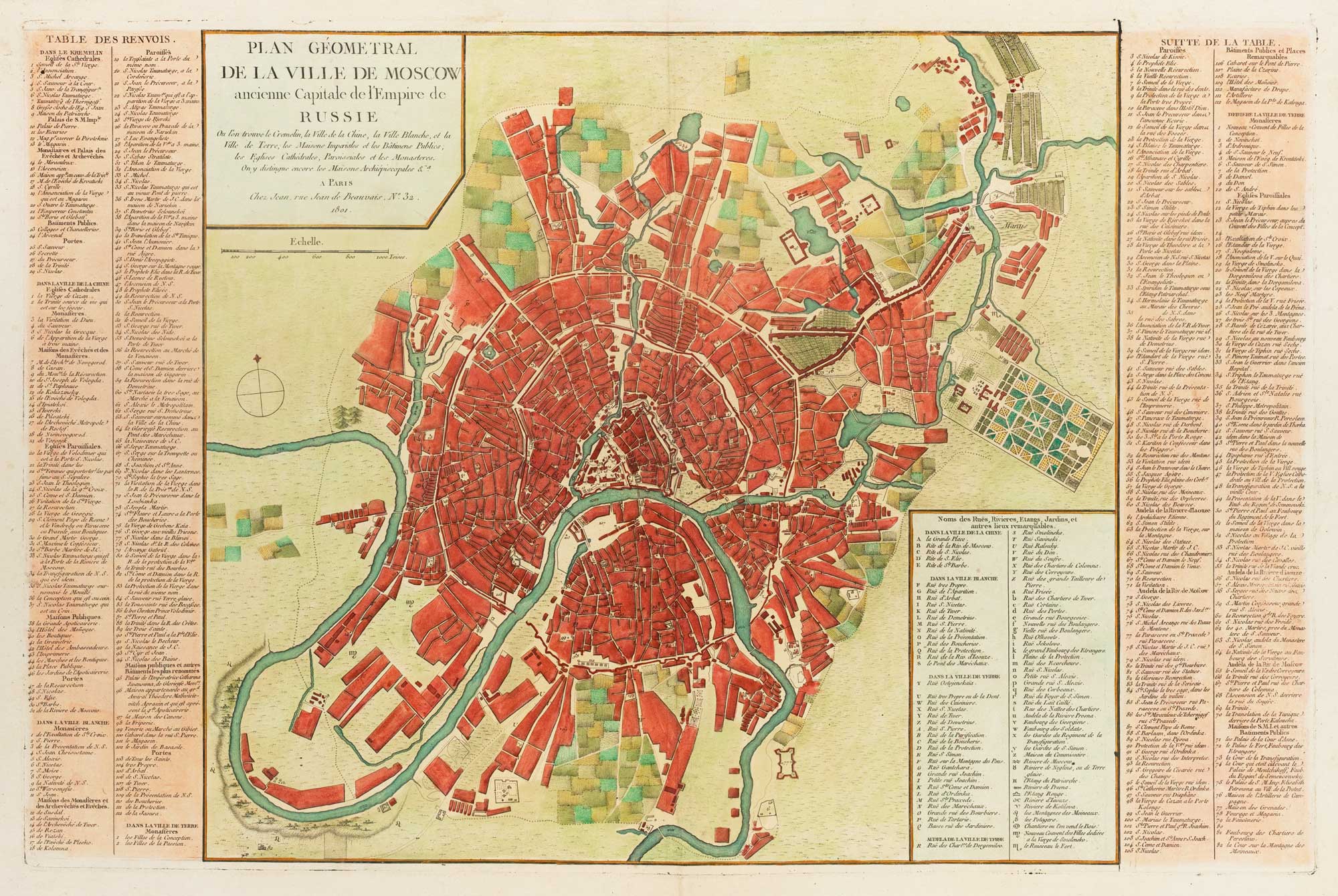 Plan Géometral de la VIlle de Moscow ancienne Capitale de l'Empire de ...