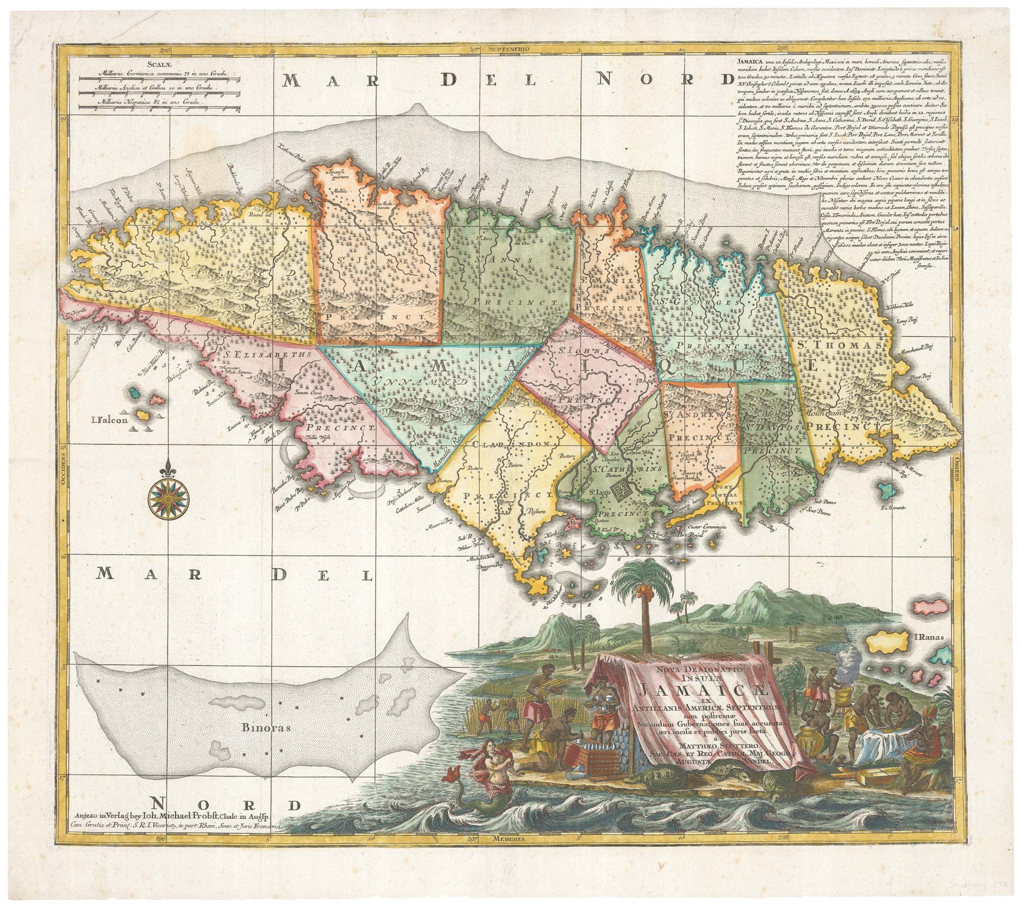 Nova Designatio Insulae Jamaicae ex Antillanis Americae Septentrion ...