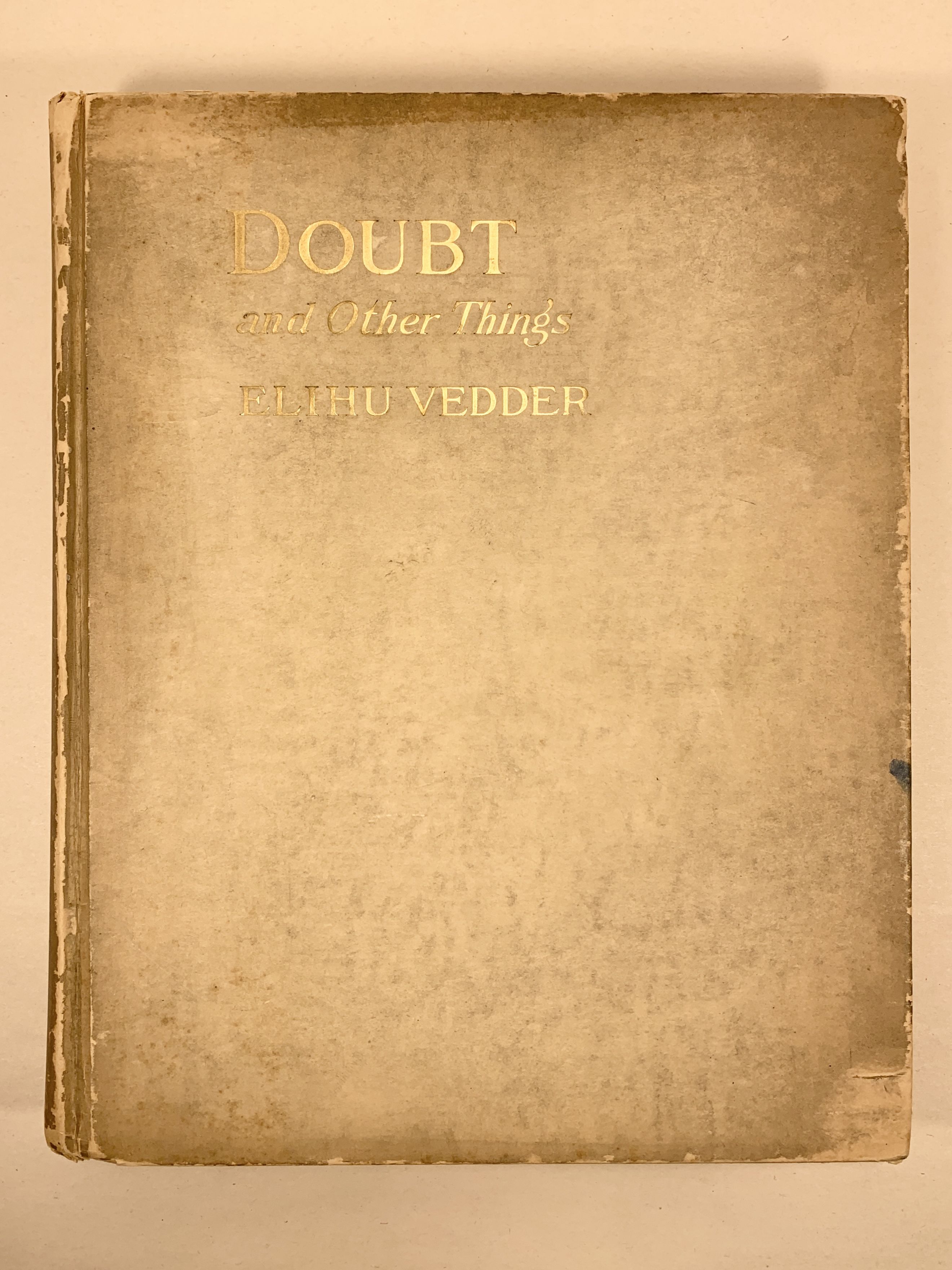 Doubt and Other Things by Vedder, Elihu: Very good Hardcover (1922 ...