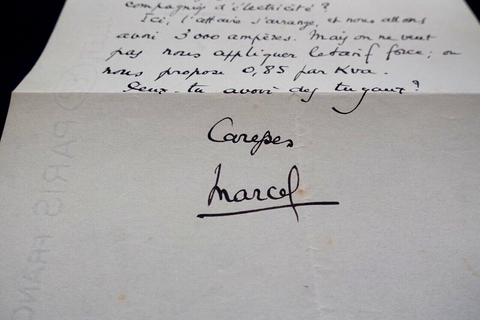 Marcel PAGNOL, LETTRE AUTOGRAPHE SIGNEE A René PAGNOL by Marcel Pagnol ...