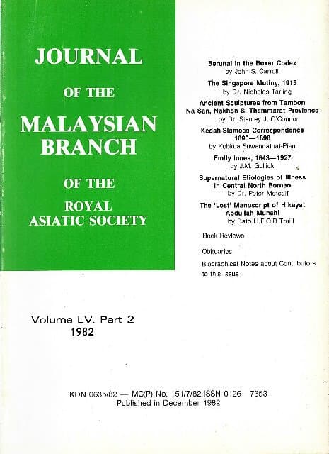 Malaysian Branch of the Royal Asiatic Society Journal - Volume LV Part ...