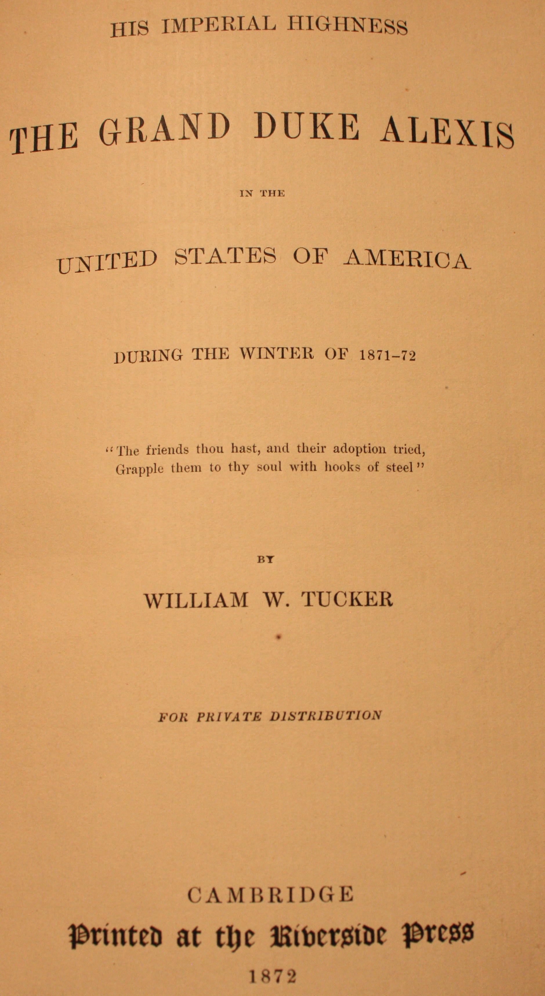His Imperial Highness The Grand Duke Alexis In The United States Of ...