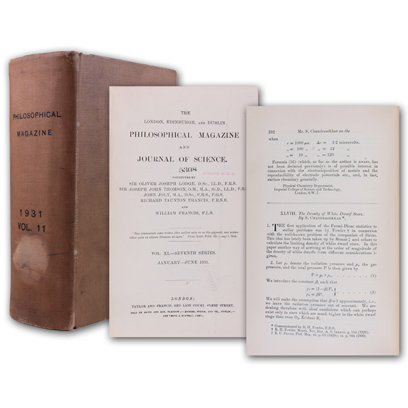 The density of white dwarf stars. SS. 592-596. by Chandrasekhar ...