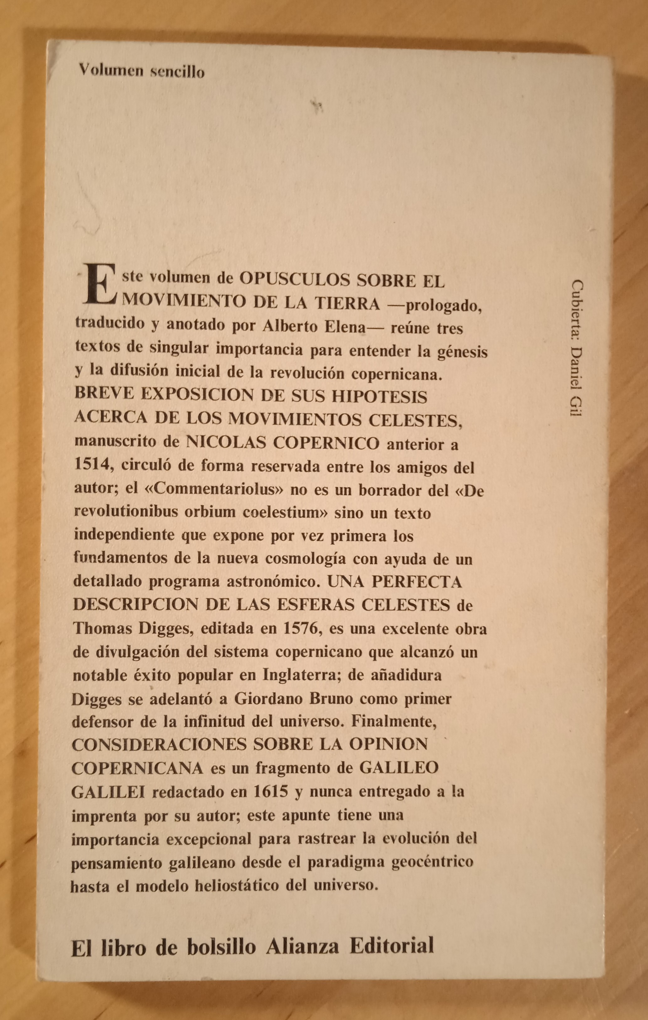 Opúsculos sobre el movimiento de la Tierra by Nicolás Copérnico; Thomas ...