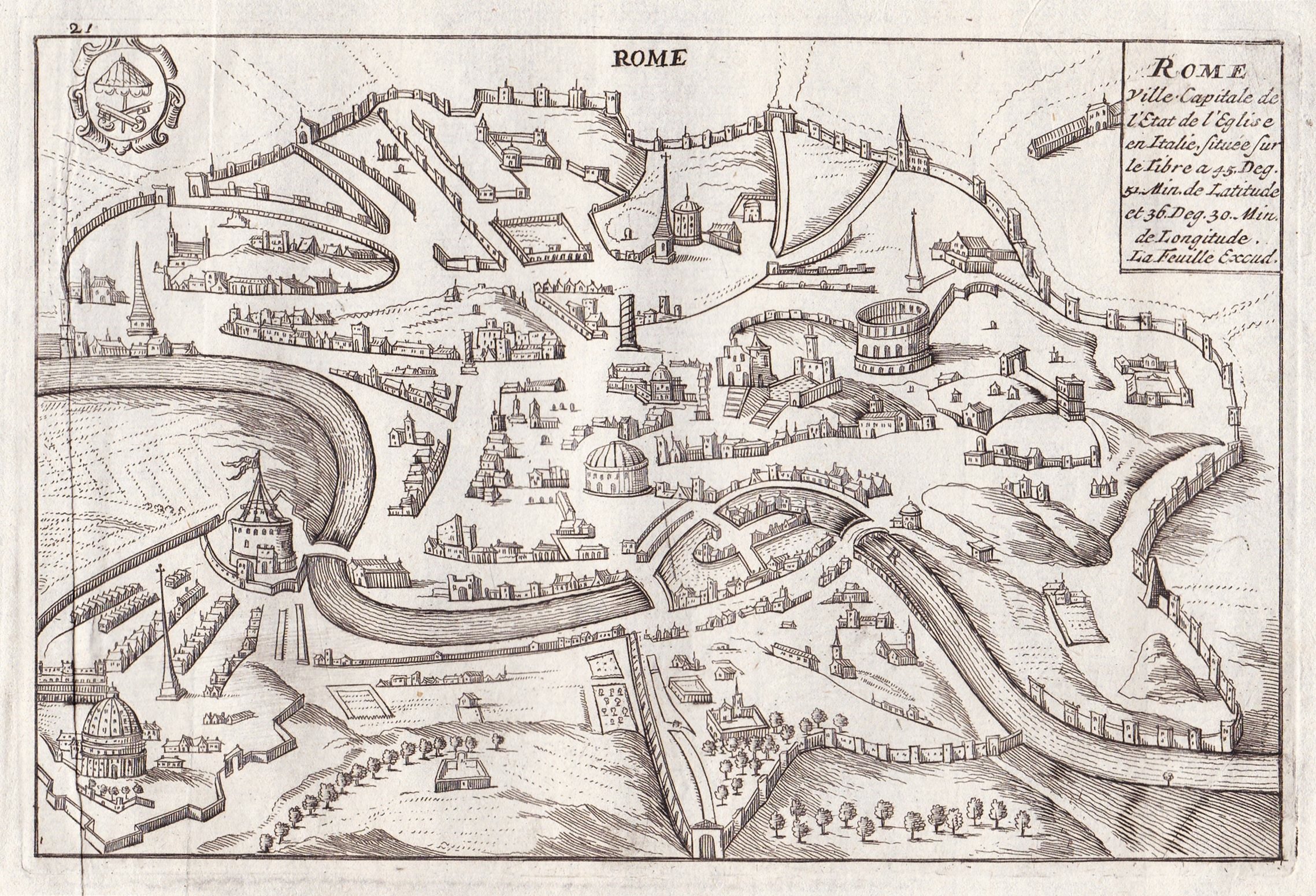 "Rome" - Roma Rome Rom Italia Italy Italien city plan von Daniel de la ...
