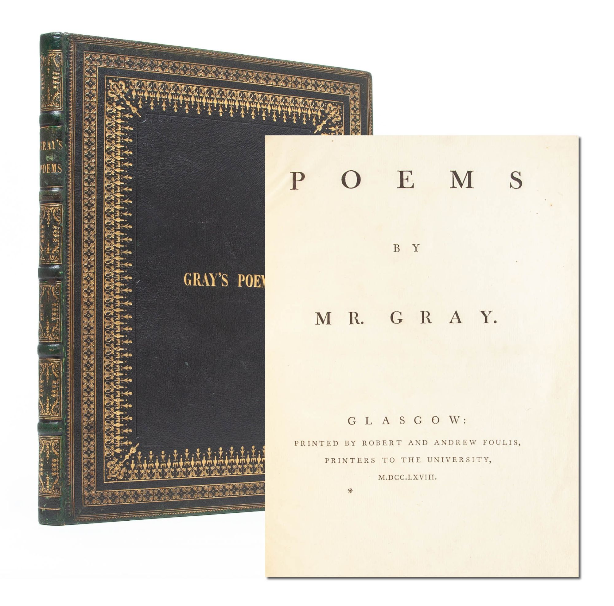 Poems of Mr. Gray by Gray, Thomas: (1768) First Scottish Edition ...
