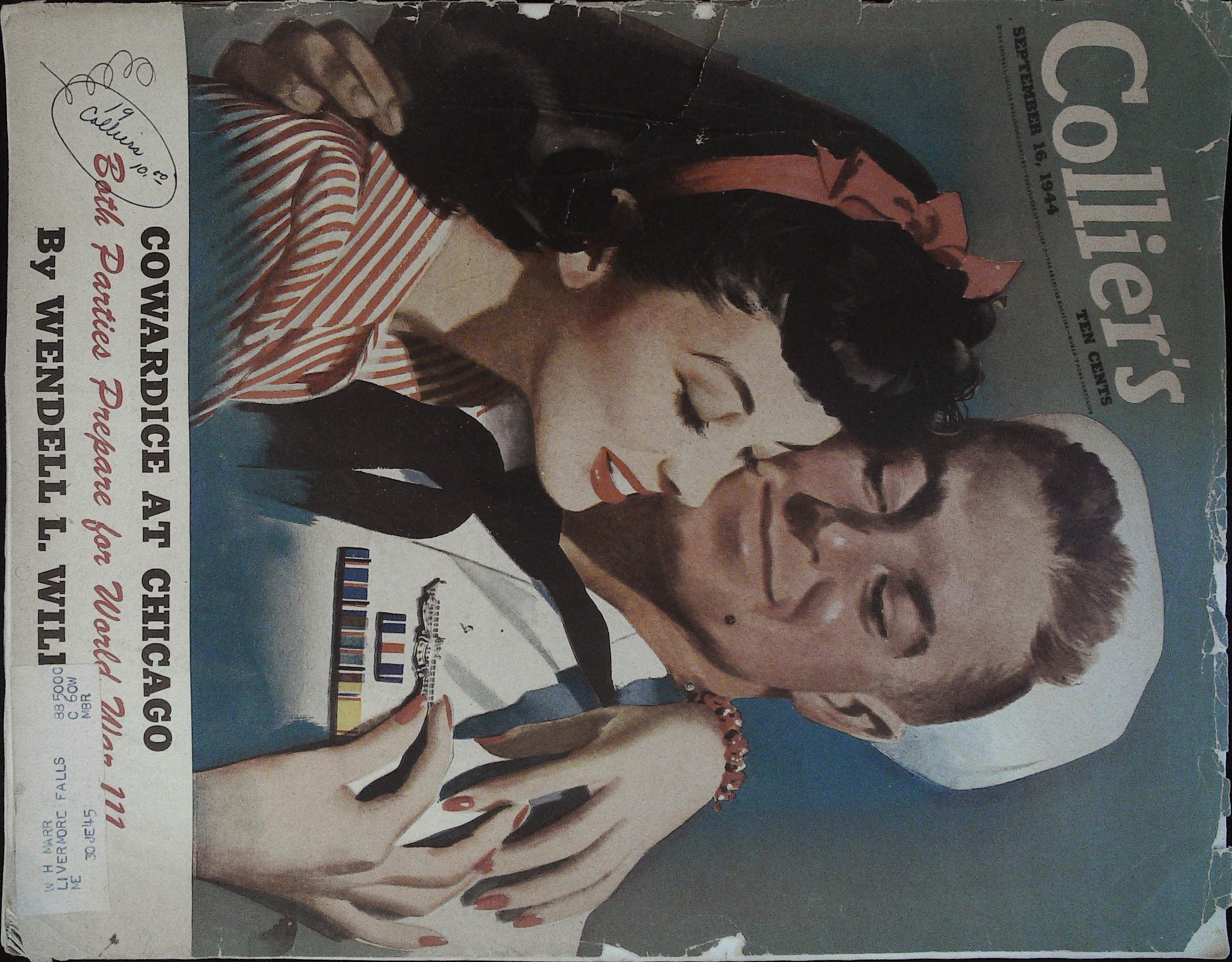 Collier's Magazine September 16, 1944 Wendell L. Wilkie: (1944) 1st ...