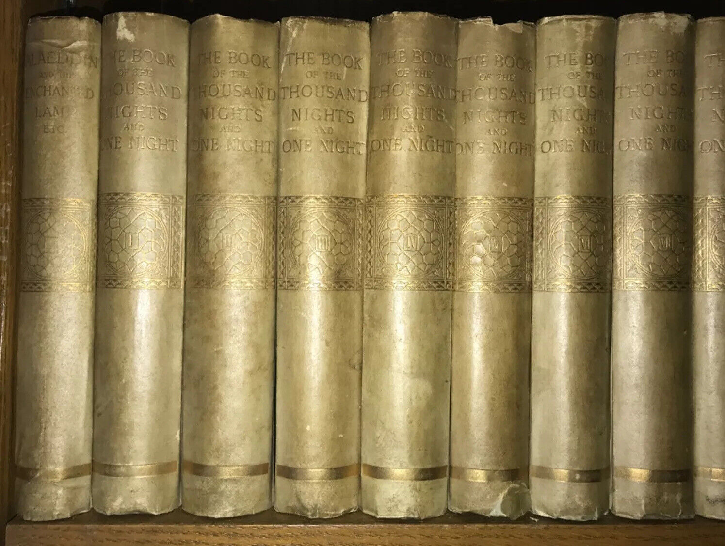 LEATHER Set. THOUSAND ARABIAN NIGHTS & ALADDIN. (FIRST EDITION 1889 ...