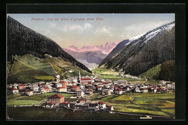 Cartolina Predazzo, verso il gruppo della Pala: Manuskript ...