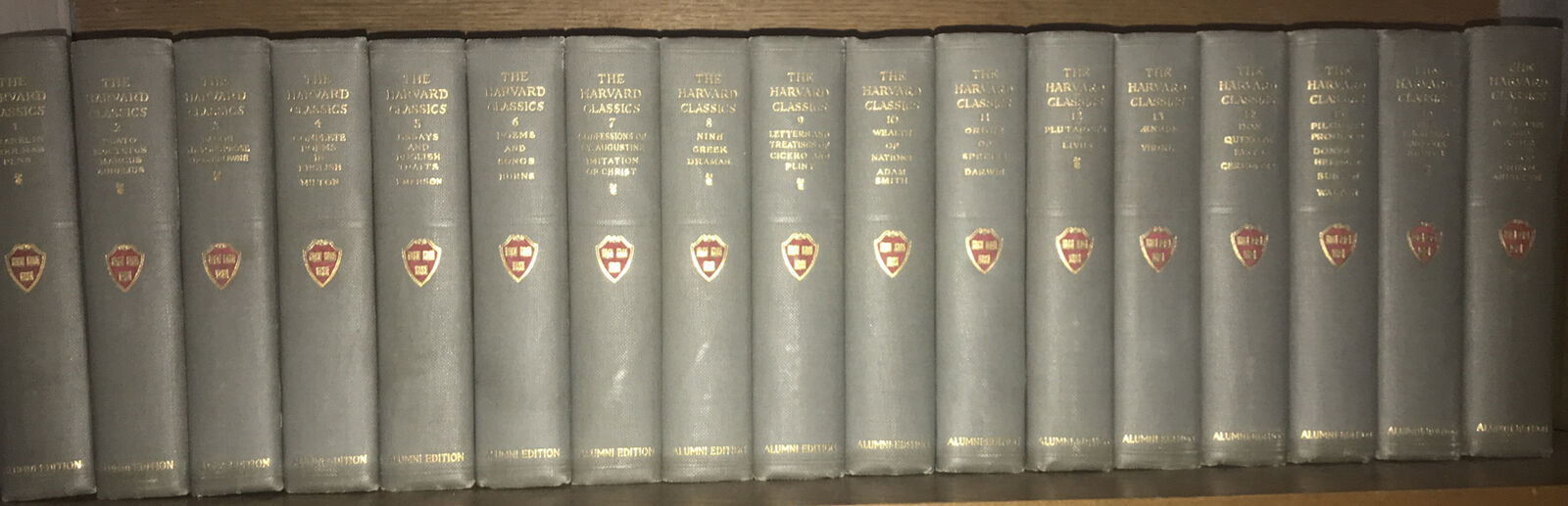 THE HARVARD CLASSICS,ALUMNI EDITION. First Edition Rag Paper Large ...
