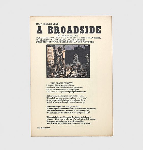 A Broadside for December 1911. by CUALA PRESS: YEATS, Jack B. | Peter Harrington. ABA/ ILAB.