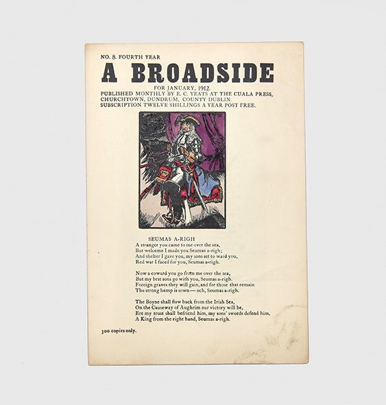 A Broadside for January 1912. by YEATS, Jack B. | Peter Harrington. ABA/ ILAB.