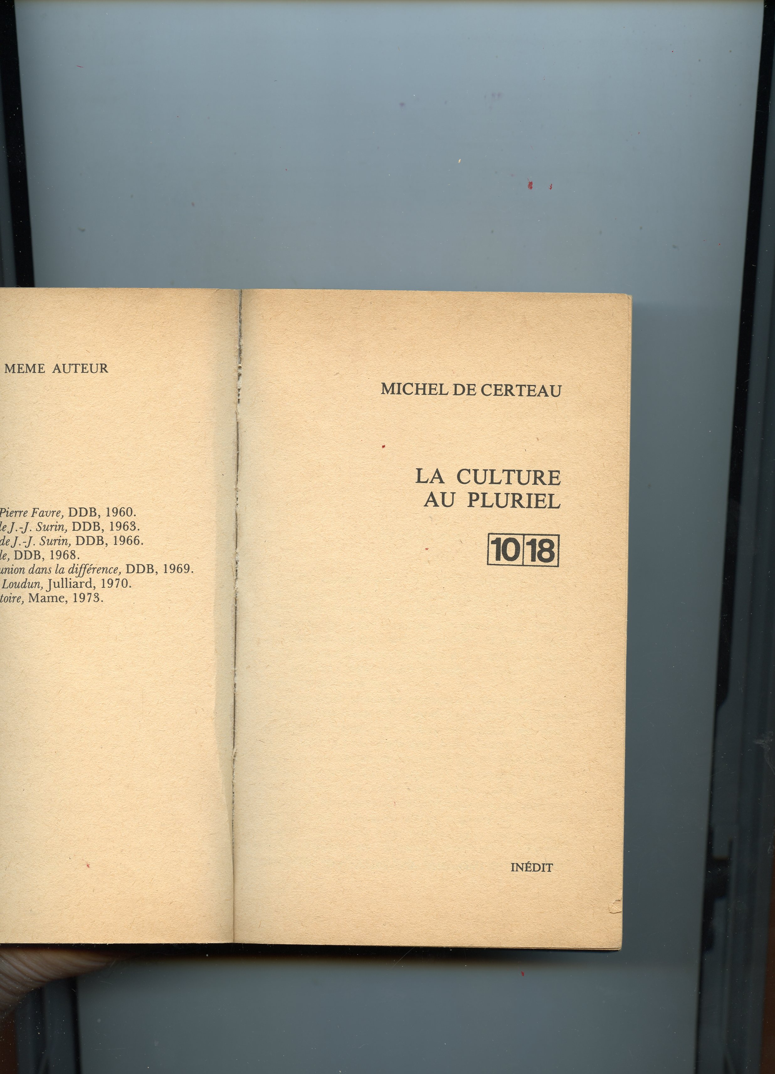 LA CULTURE AU PLURIEL de CERTEAU ( Michel de ): Bon Couverture souple ...