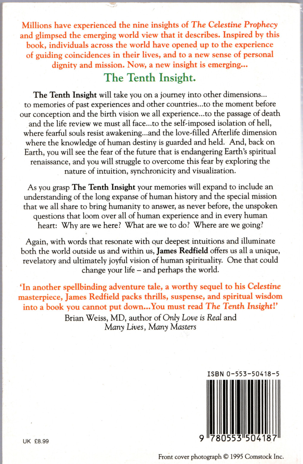 The Tenth Insight: Holding the Vision by Redfield, James: Very Good ...