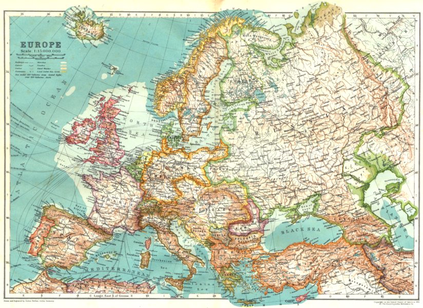 Map Of Europe 1910