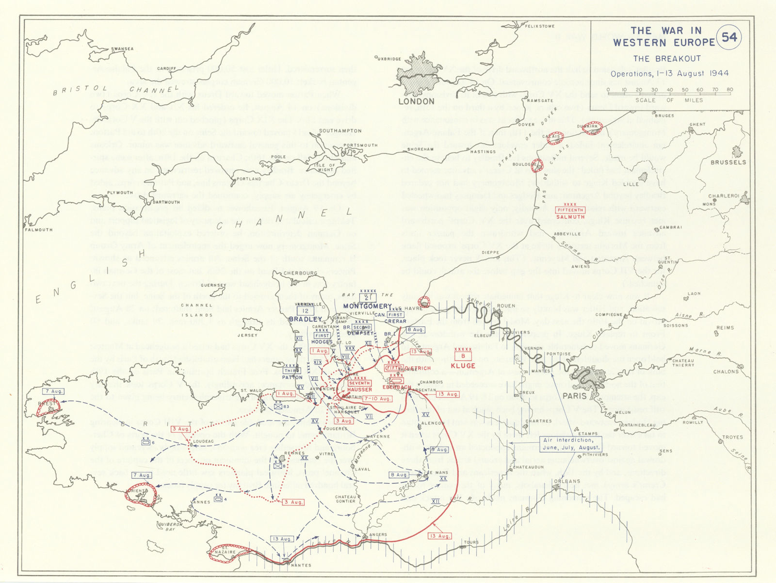 The War in Western Europe - The Breakout Operations,1-13 August 1944 by ...