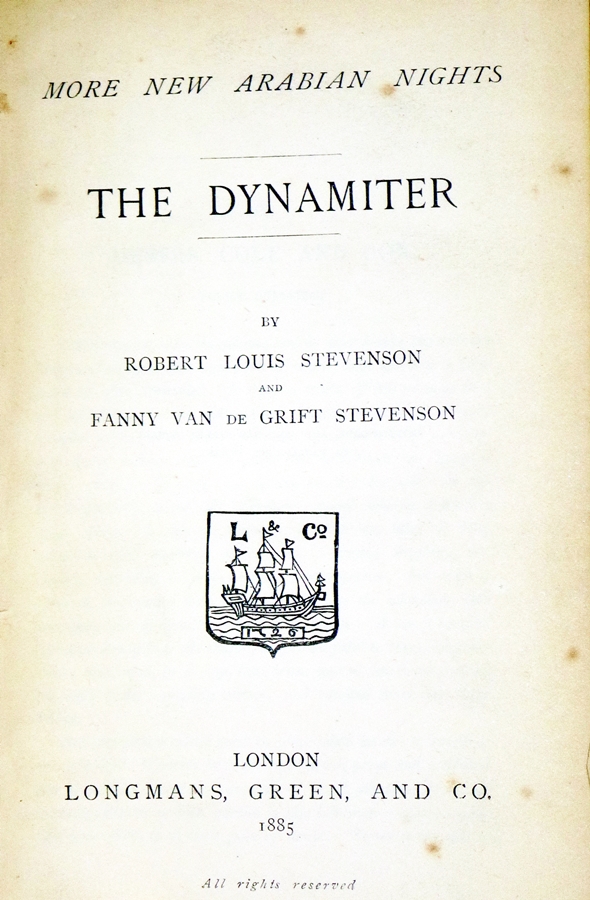 The Dynamiter, More New Arabian Nights by Stevenson, Robert Louis and ...