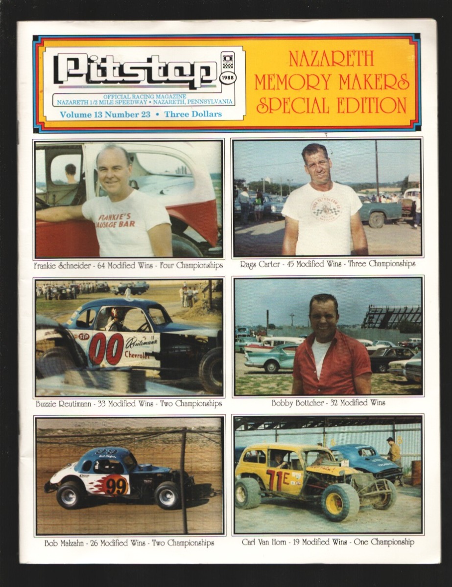Nazareth Speedway Modified Stock Car Race Program-1988-Nazareth Memory ...