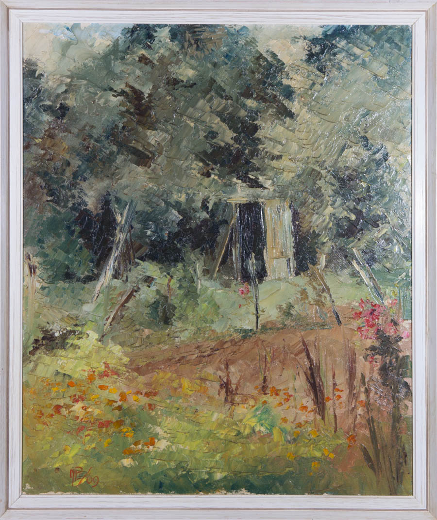 Margaret Ida Elizabeth Pullan (1907-2000) - 1969 Oil, Garden Landscape ...
