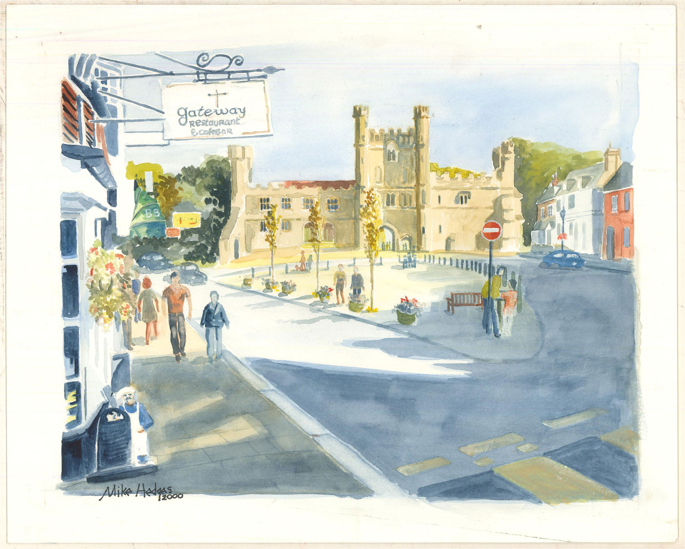 Mike Hedges - Signed and dated 2000 Watercolour, The Gateway von Mike ...