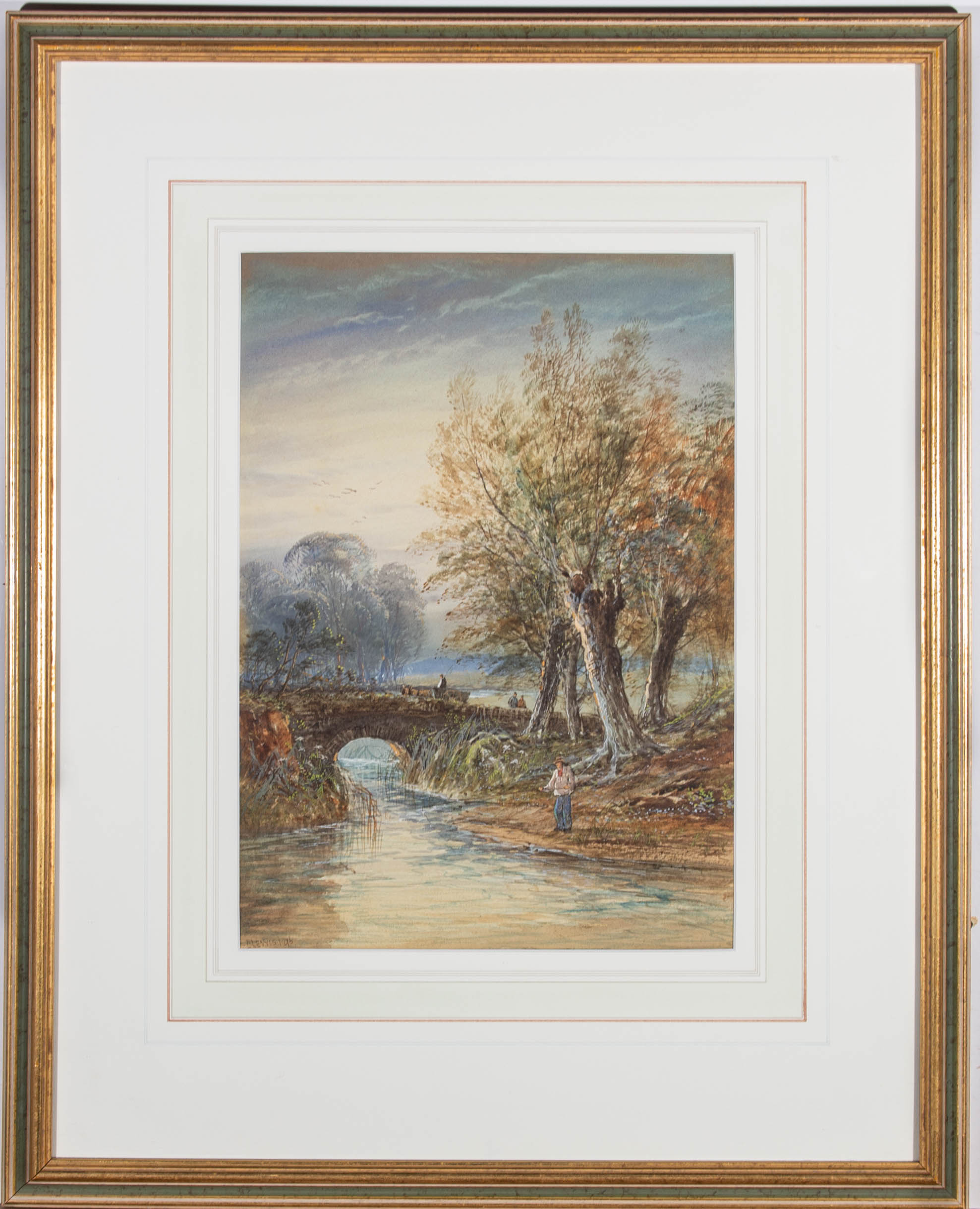 Lennard Lewis RA (1826-1913) - 1896 Watercolour, Landscape with Arch ...