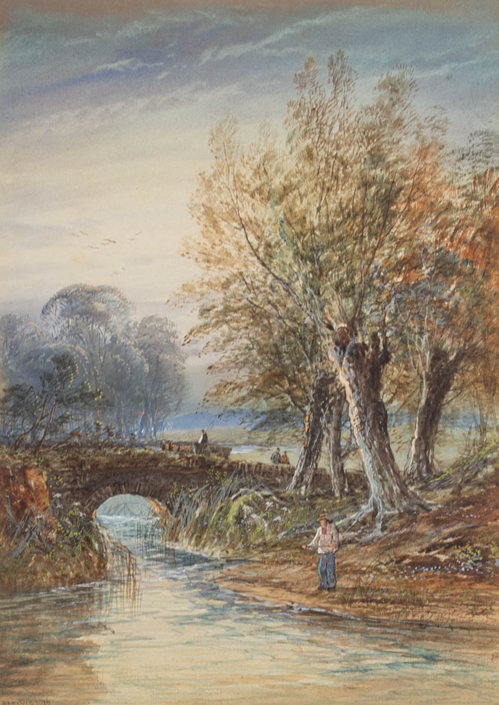 Lennard Lewis RA (1826-1913) - 1896 Watercolour, Landscape with Arch ...