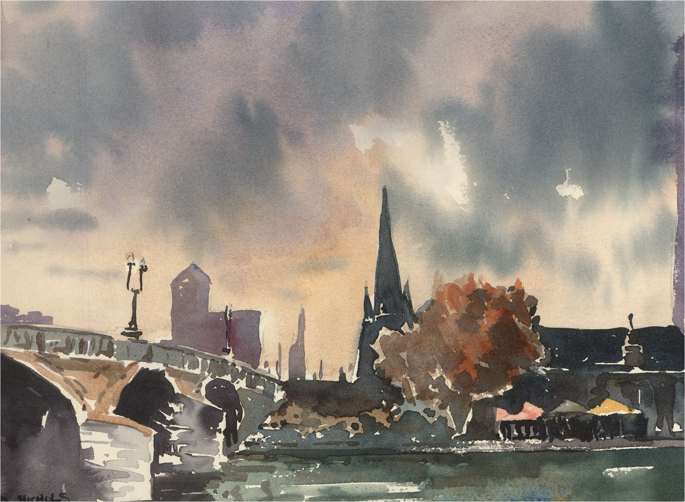 Daniel Nichols - Contemporary Watercolour, Paris von Daniel Nichols ...