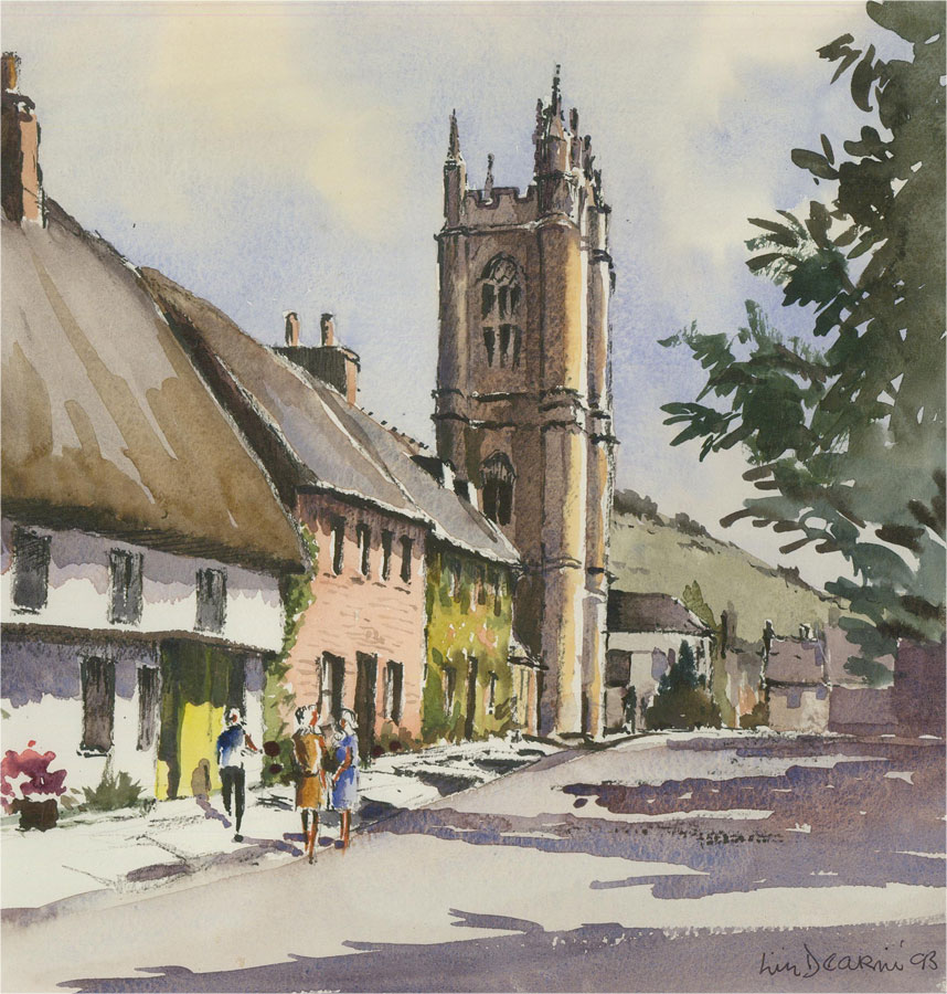 Lin Dearni - 1993 Watercolour, The Village Street by Lin Dearni: (1993 ...