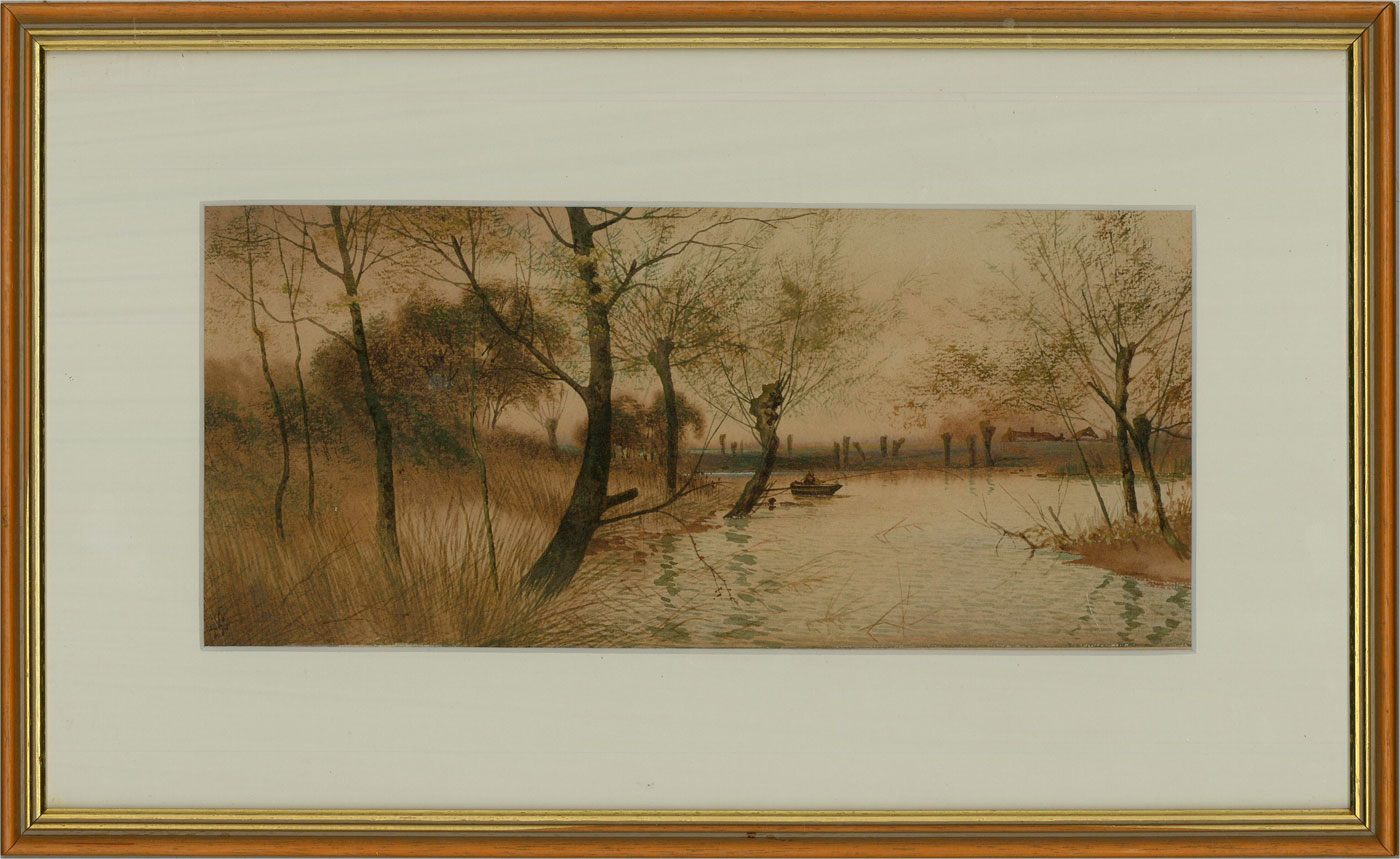 James Lawson Stewart (1841-1929) - Watercolour, On the Ouse at ...