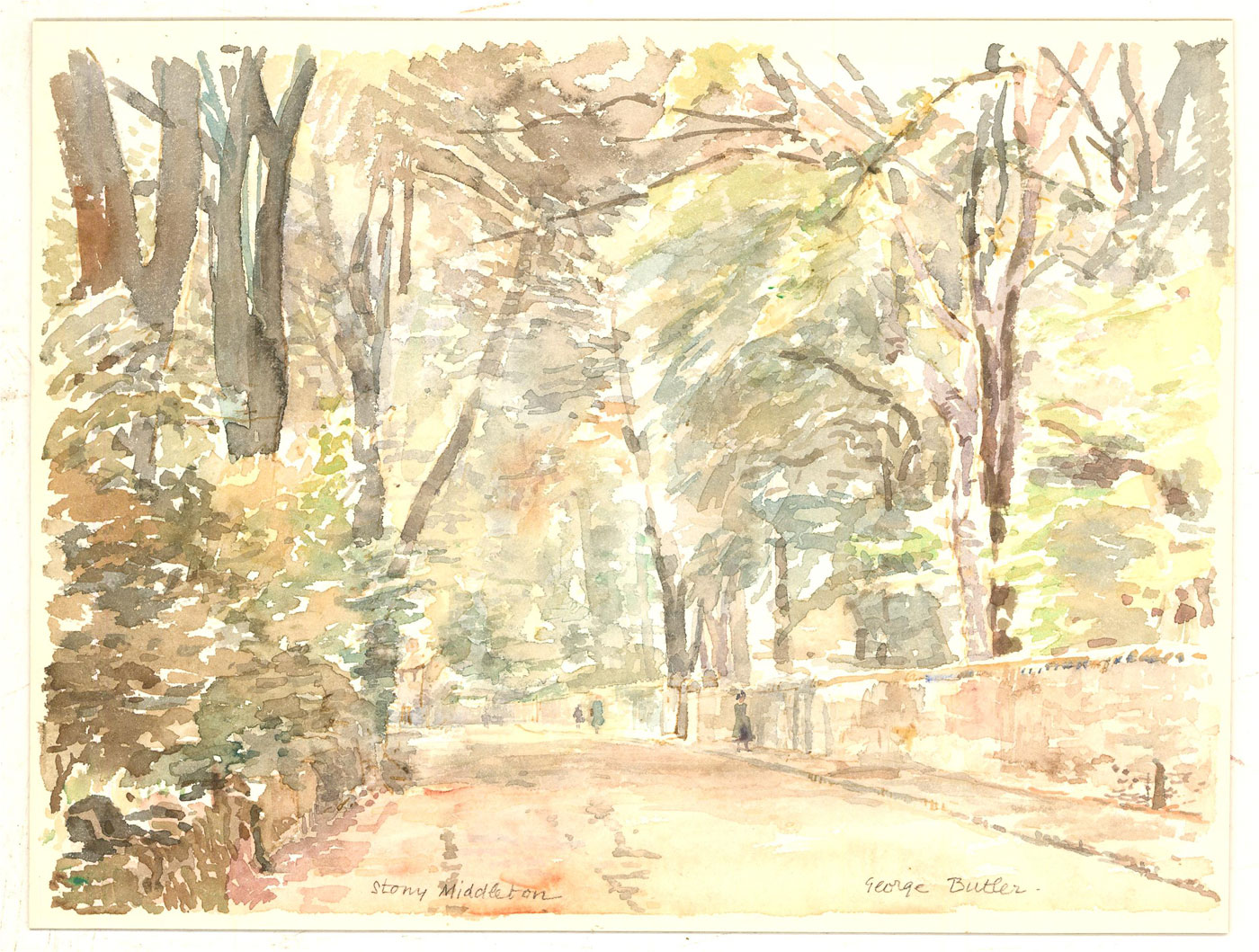 George Butler - Signed 20th Century Watercolour, Stony Middleton von ...