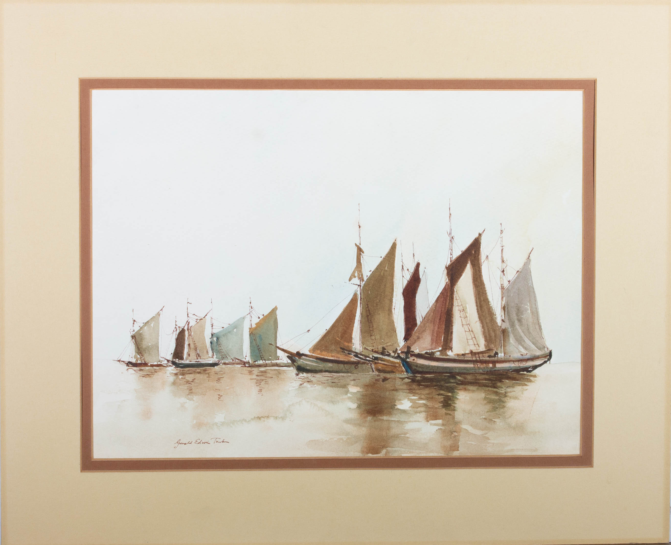 Gerald Edwin Tucker - 20th Century Watercolour, Setting Sail von Gerald ...