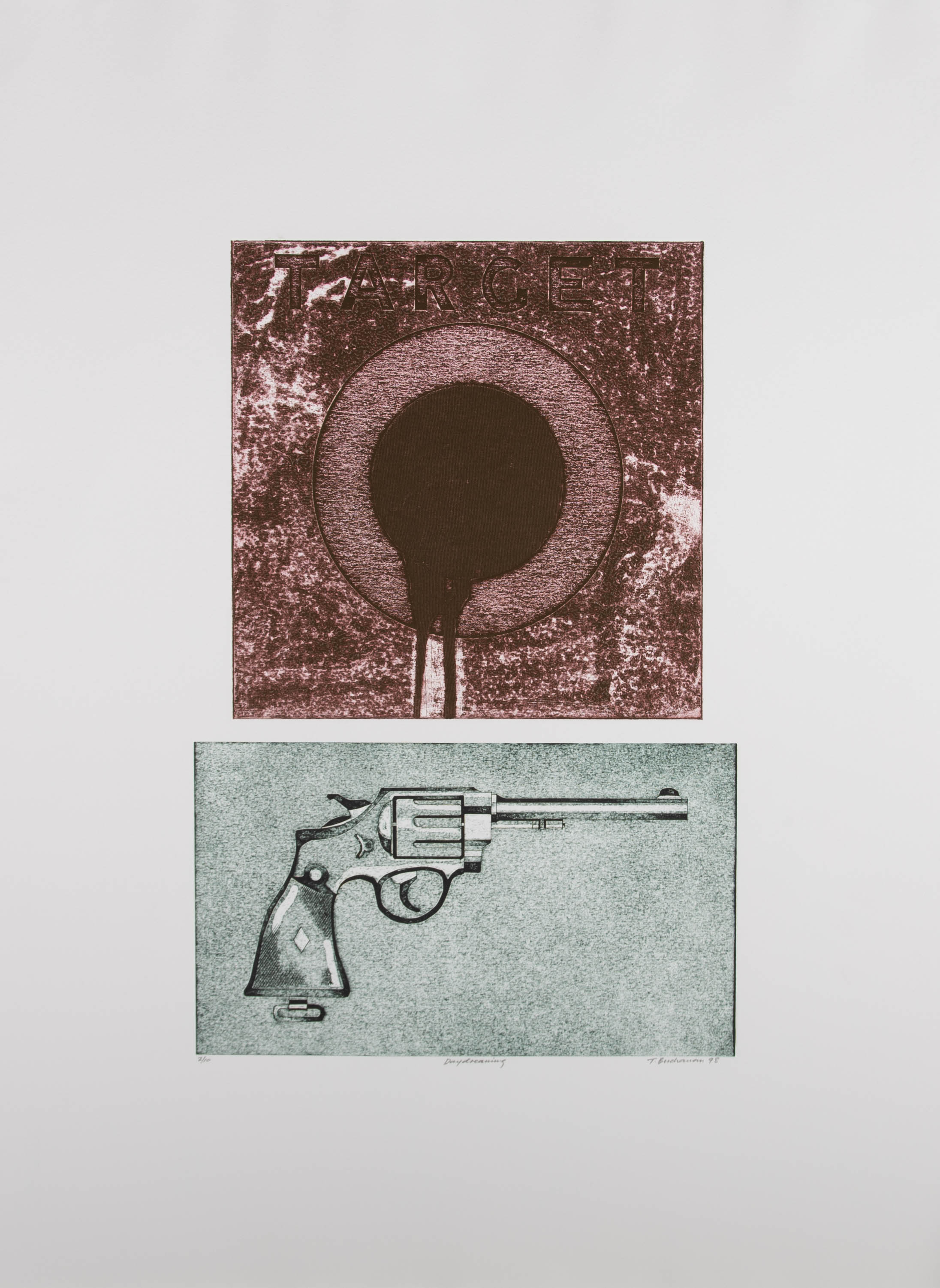 Terry Buchanan (b.1938) - 1998 Collagraph, Day Dreaming II von Terry ...