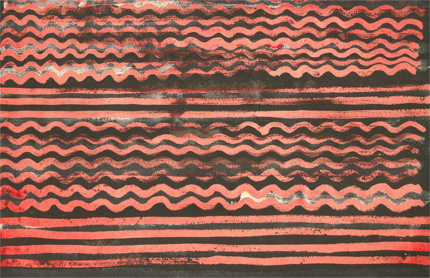 Peter Collins ARCA - Mid 20th Century Mixed Media, Red Stripes by Peter ...